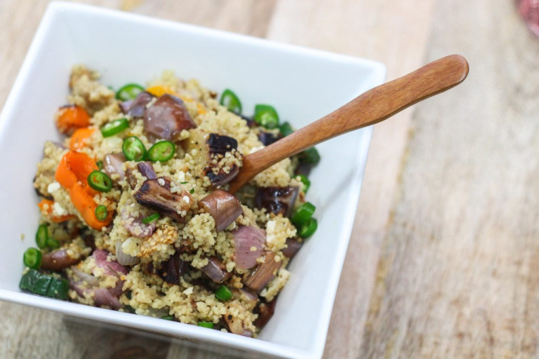 Lemon Couscous with Grilled Vegetable Salad - Mayakitchenette